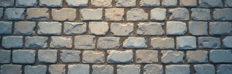 Top View of Cobbled Stone Pavement Texture. Old Stone Sidewalk Road ...