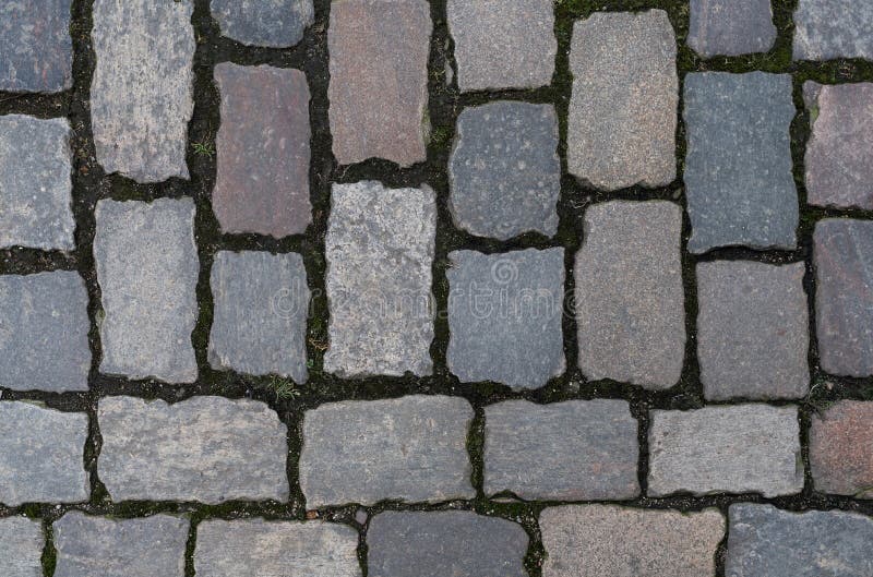 Top View of Cobblestone Road Stock Photo - Image of square, ground ...