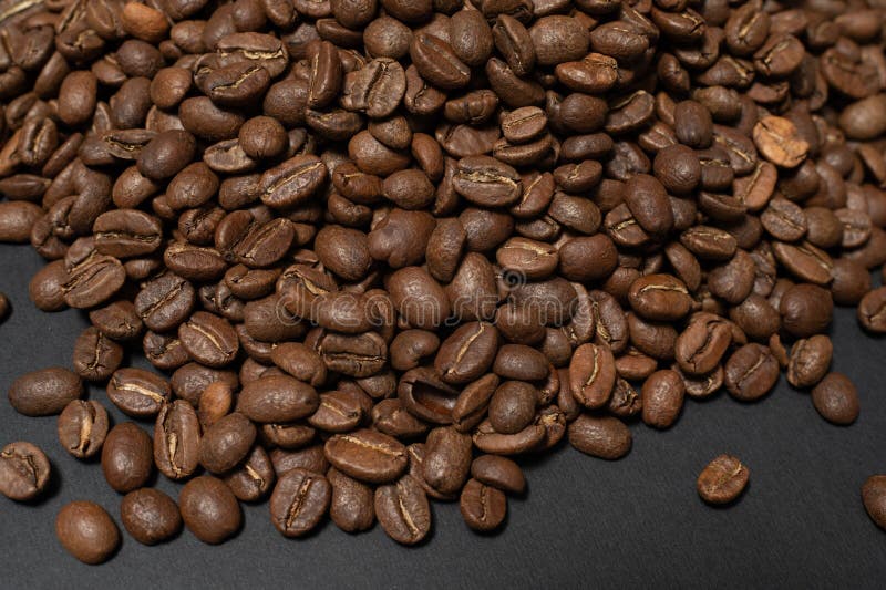 Top View of Coffee Beans, Texture of Coffee Beans. Stock Photo - Image ...