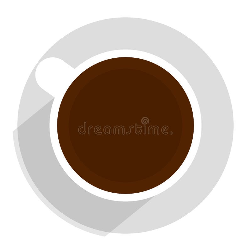 Top view of a coffee cup stock vector. Illustration of clipart - 161402440