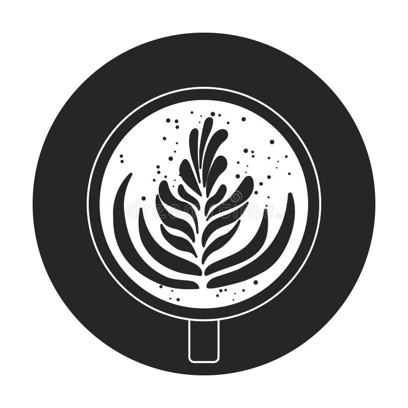 Top View of Coffee Vector Black Icon. Vector Illustration Coffee Cap on ...