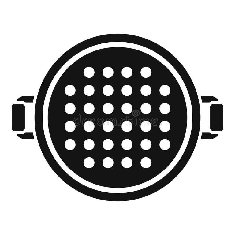 Top View Colander Icon Simple Vector. Drain Tool Stock Vector ...