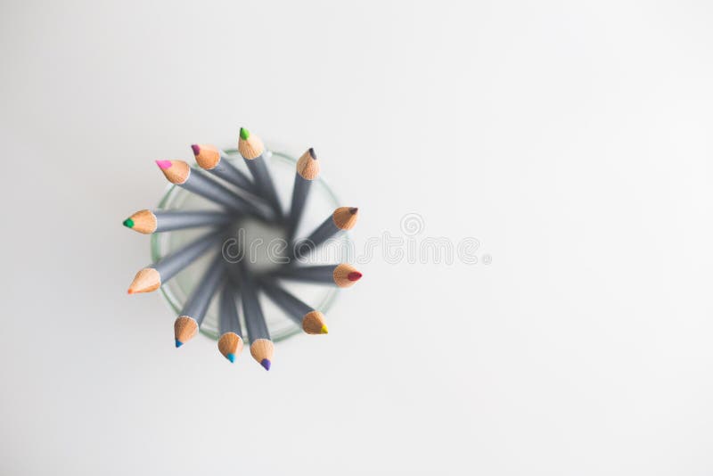 Top View Of Colored Pencils Picture. Image: 82991997