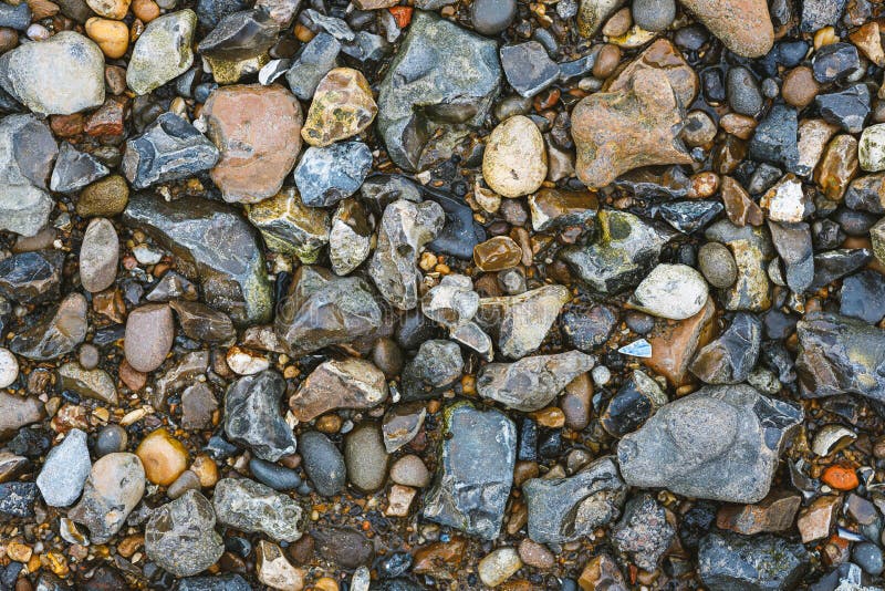 Top View of Colored Stones and Pebbles Stock Photo - Image of beach ...
