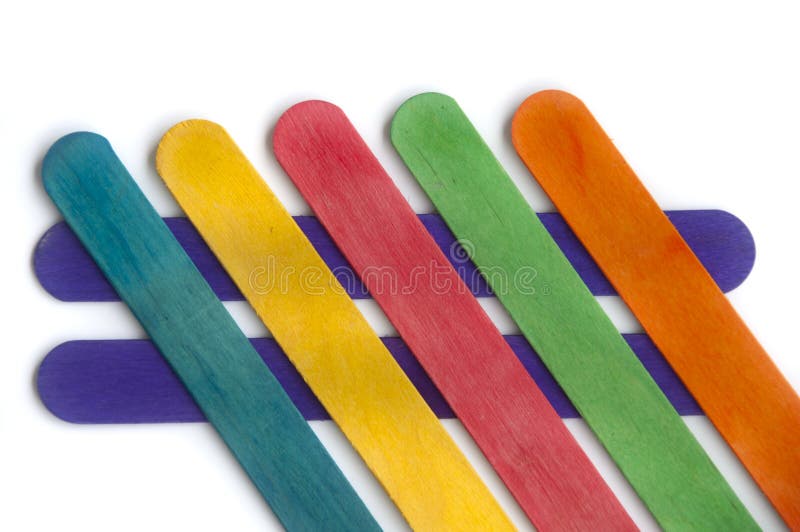 Top View of Colored Wooden Sticks with Customizable Space for Text ...
