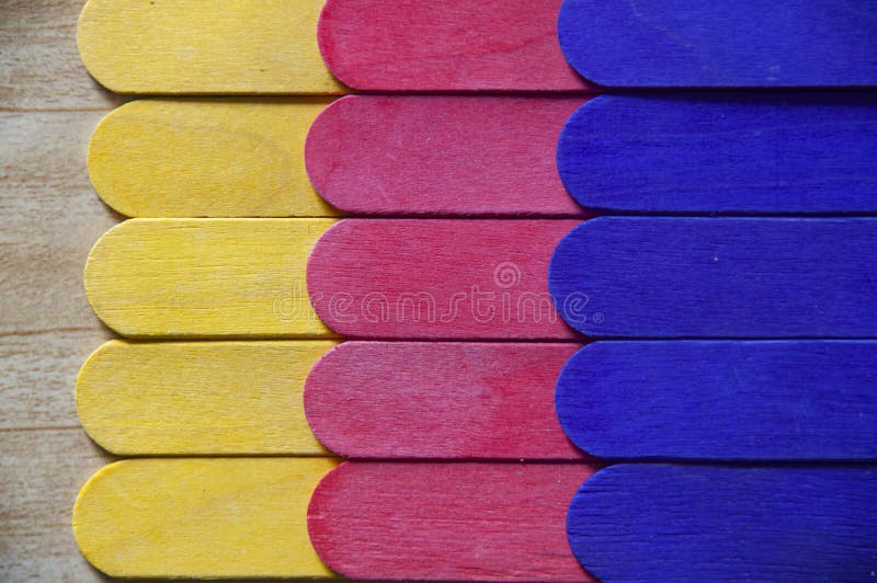 Top View of Colored Wooden Sticks with Customizable Space for Text ...
