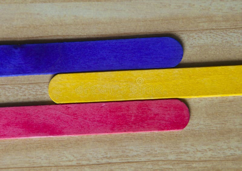 Top View of Colored Wooden Sticks with Customizable Space for Text ...