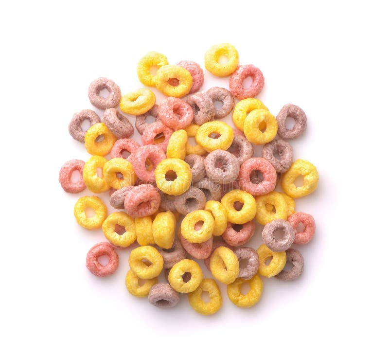 Top View of Colorful Cereal Rings Stock Image - Image of loops, granola ...