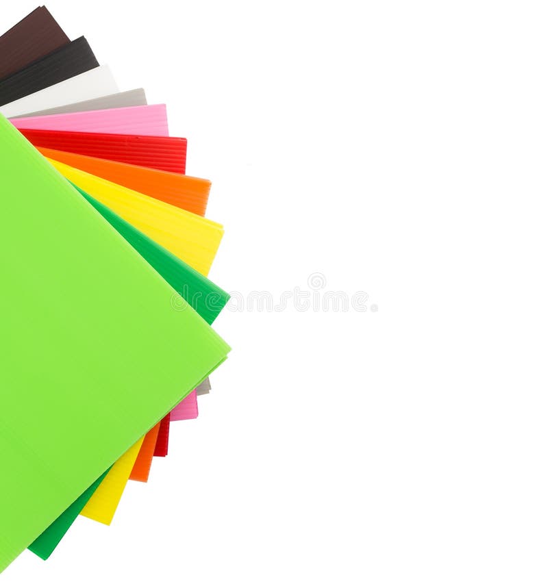 Top View of Colorful Corrugated Plastic Sheets Stock Photo - Image of ...