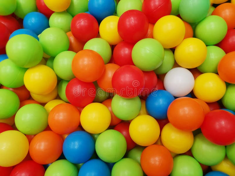 Top View Colorful Plastic Balls in a Dry Pool.Â Stock Photo - Image of ...