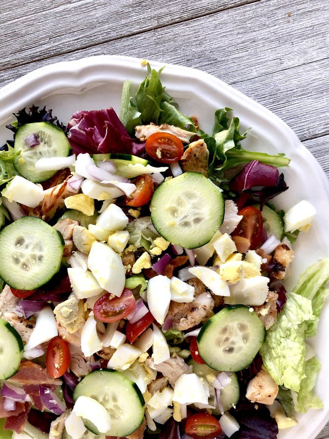 Colorful Salad on a White Plate Stock Image - Image of ketogenic, keto ...