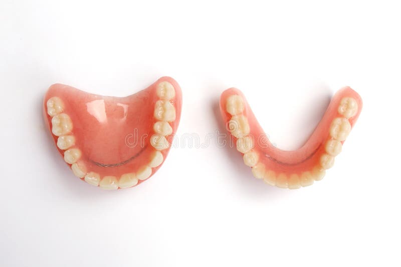 Top View of Complete Denture on White Background Stock Image - Image of ...