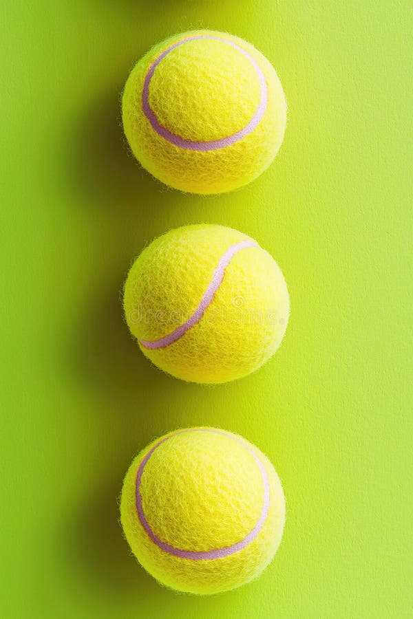 Top View Composition of Tennis Balls. Generative Ai Stock Image - Image ...