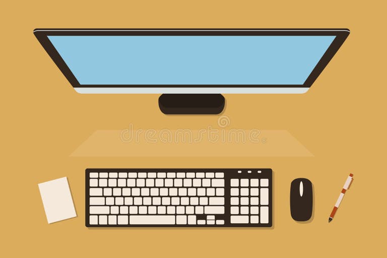 Computer Monitor Plan View Stock Illustrations – 587 Computer Monitor ...