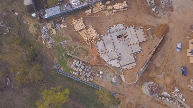 Top View of Concrete Base of House. Clip Stock Image - Image of block ...