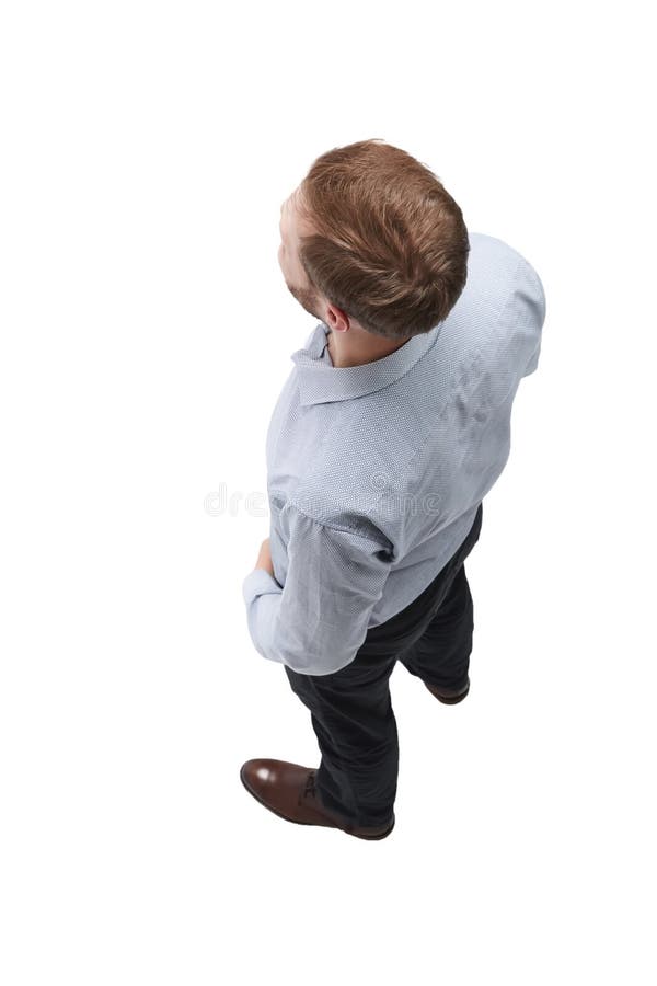 Top View. Confident Business Man Looking Forward Stock Image - Image of ...