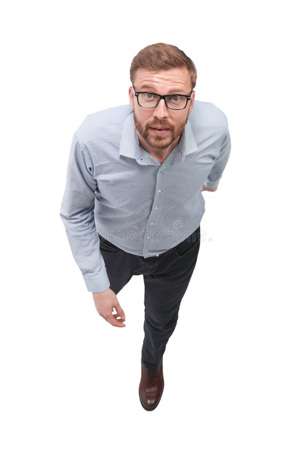 Top View. a Confident Man Walks Forward Stock Image - Image of business ...