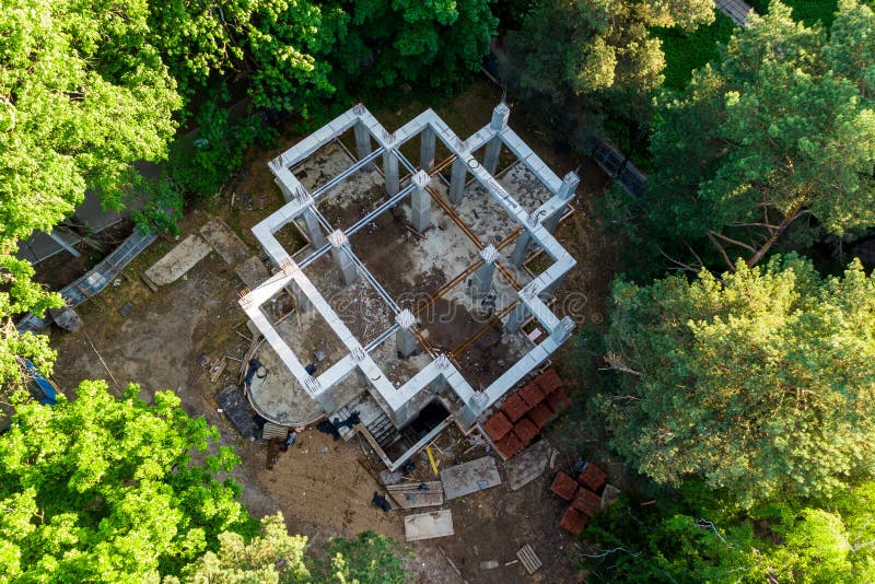 Top View of the Construction of an Orthodox Church Stock Photo - Image ...
