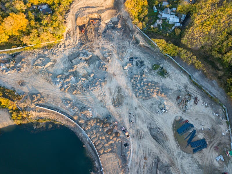 The Top View of the Construction Site at the Initial Stage of Co Stock ...