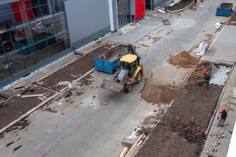 Top View of the Construction Site Stock Image - Image of work ...
