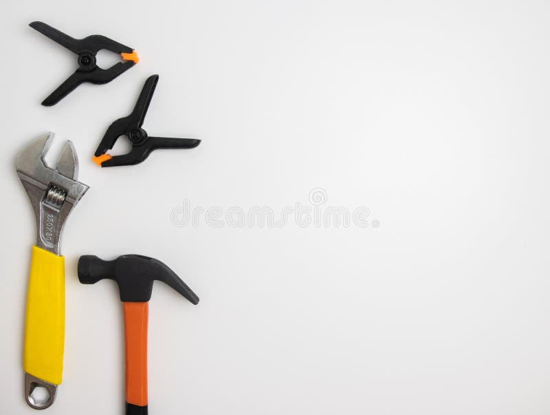 Mechanic S Tools on a White Background Top View of the Table, for Work ...