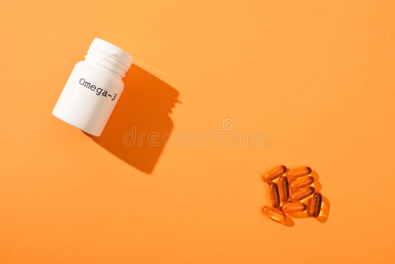 View of Container with Omega-3 Stock Image - Image of treatment ...