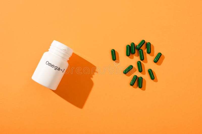 View of Container with Omega-3 Stock Photo - Image of nutritional ...