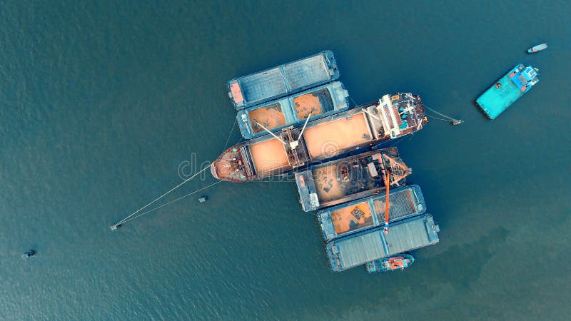 Top View of Container Ship in Vessel Logistic Stock Photo - Image of ...
