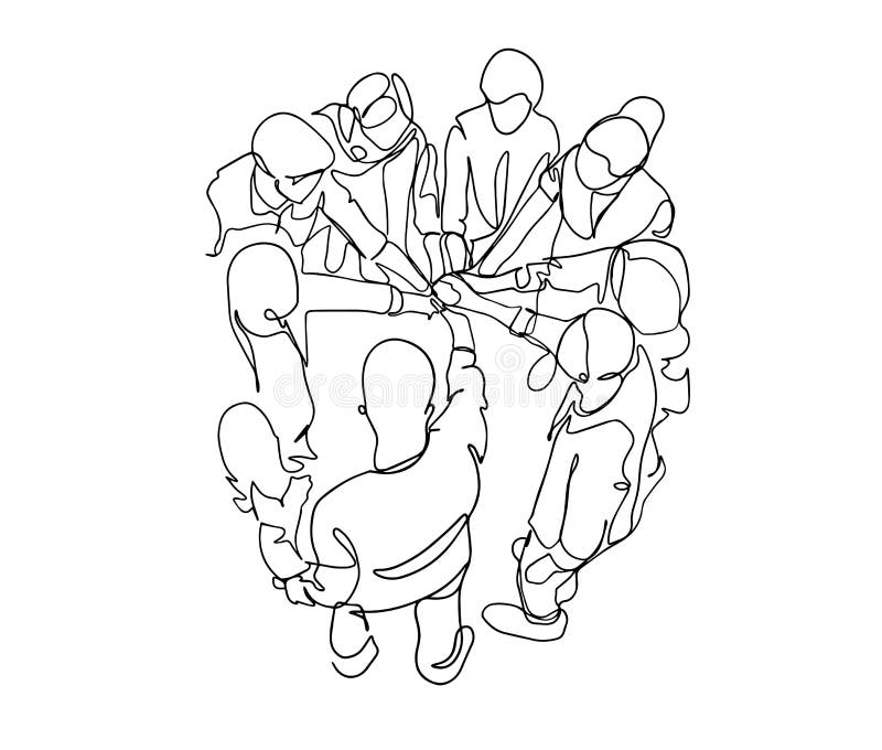 Teamwork Top View People Hands Sketch Hand Drawn Stock Illustrations ... Teamwork Top View People Hands Sketch Hand Drawn Stock Illustrations ...