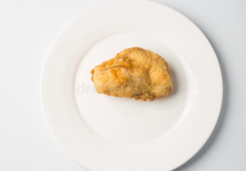 Top View of a Cooked Chicken Breast on a Plate Stock Photo - Image of ...