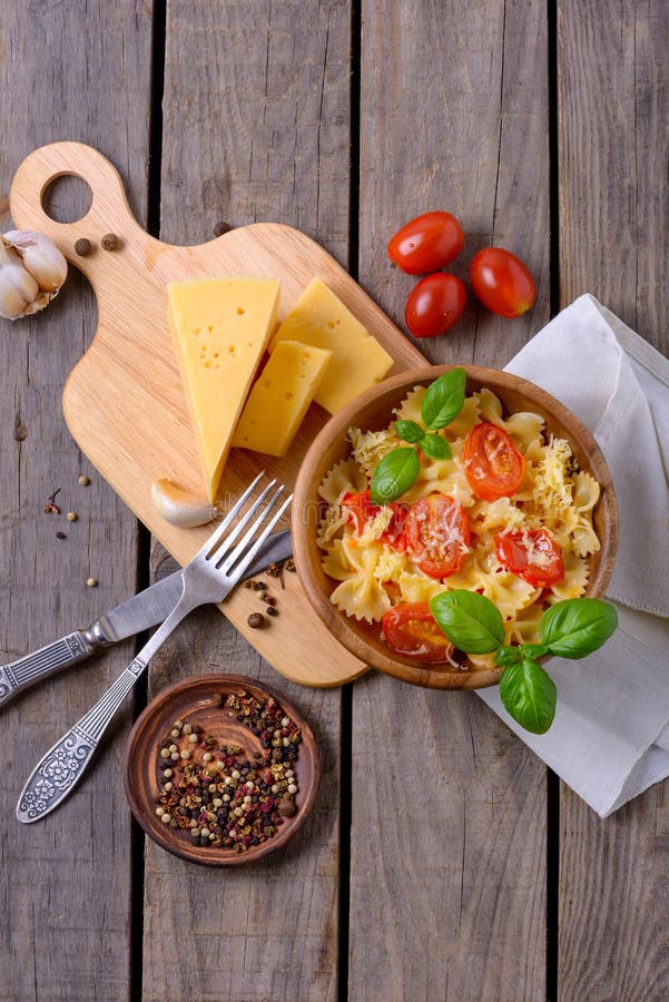 Top view cooked pasta stock photo. Image of mediterranean - 104900032