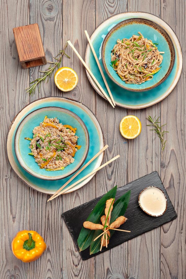 Top View of a Cooked Served Dishes of Restaurant`s Menu Stock Photo ...