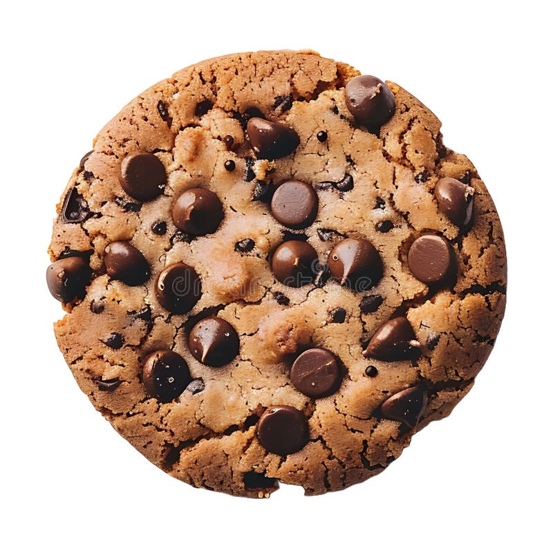 Top View of Cookie Chocolate on a White Background Stock Image - Image ...