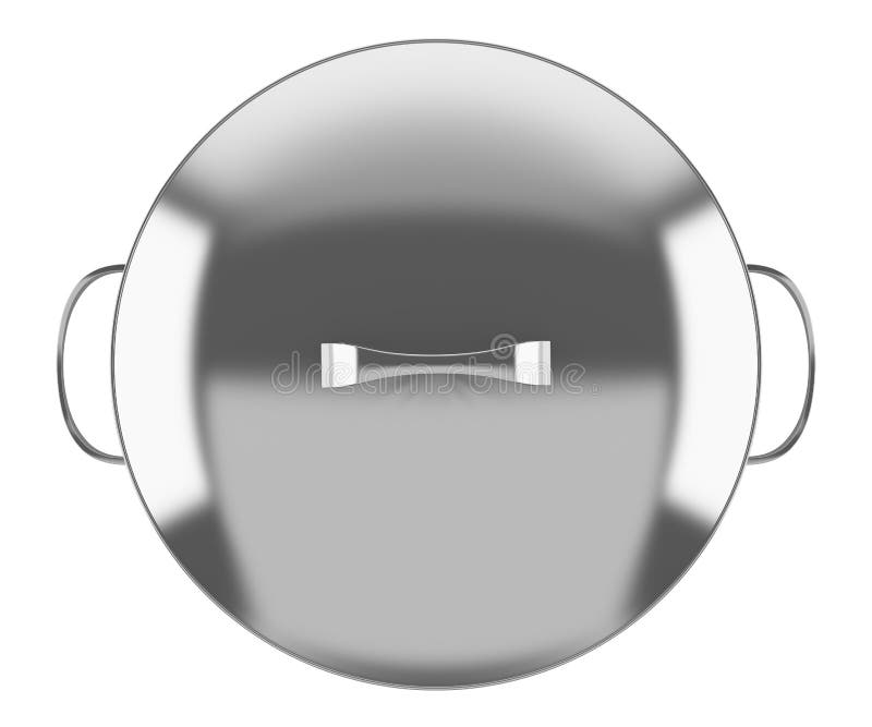 Top View of Cooking Pan Isolated on White Stock Illustration ...