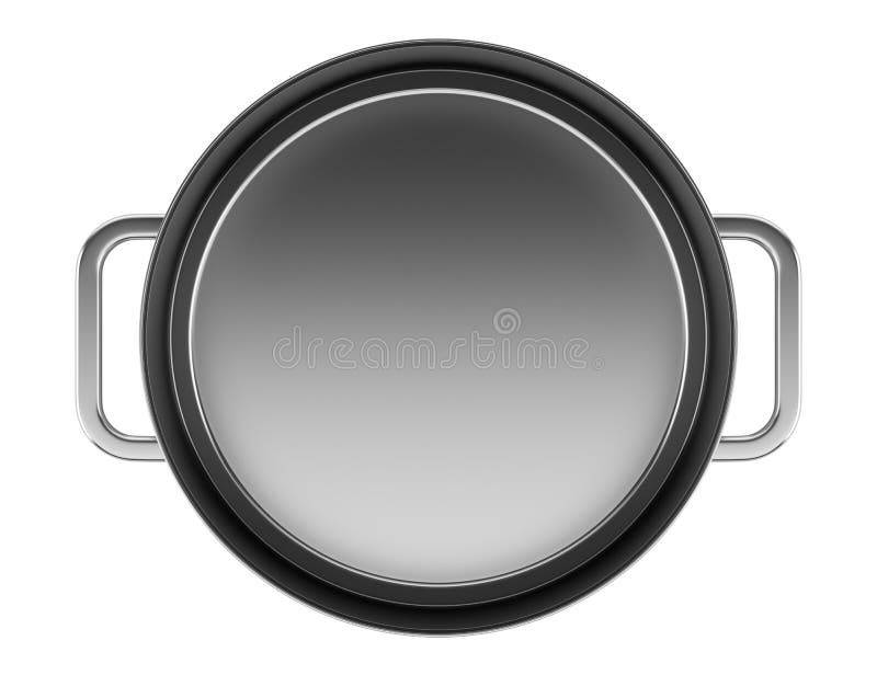 Top View of Cooking Pan Isolated on White Stock Illustration ...