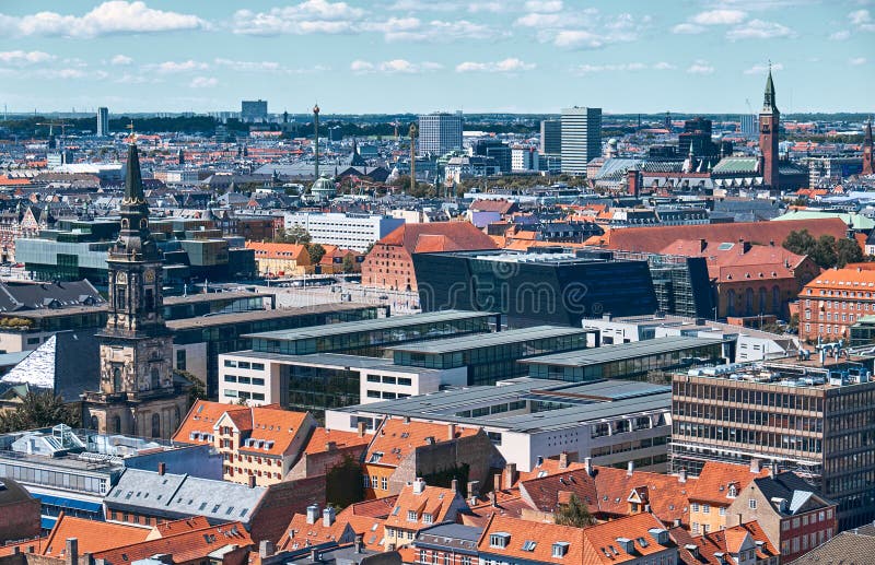 Top view of Copenhagen stock photo. Image of center - 155733326