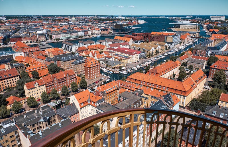 Top view of Copenhagen stock photo. Image of aerial - 155733394