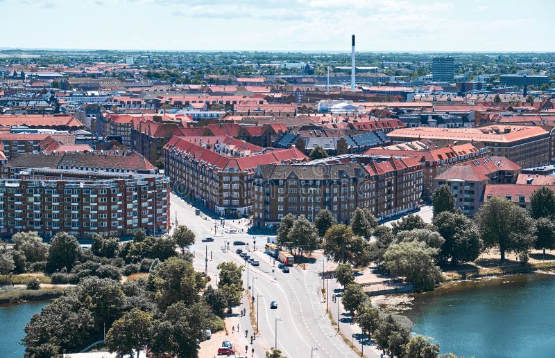 Top view of Copenhagen stock photo. Image of danish - 206503764