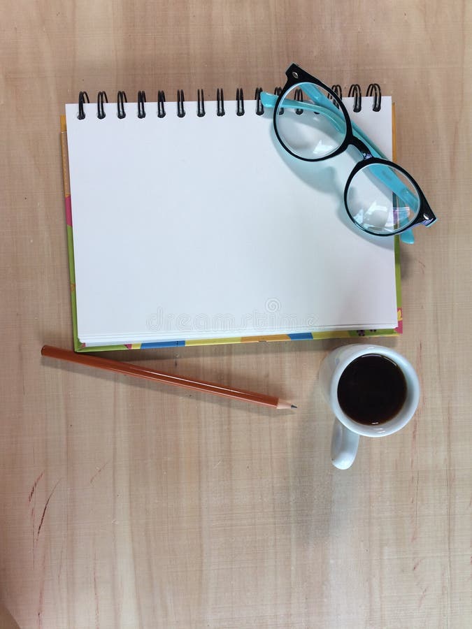 Top View and Copy Space of Office Equipment and Assessory Stock Photo ...