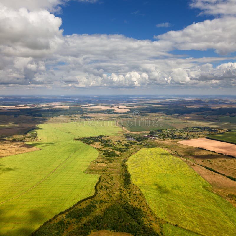 Top View Of The Countryside Stock Image - Image of landscape, high ...