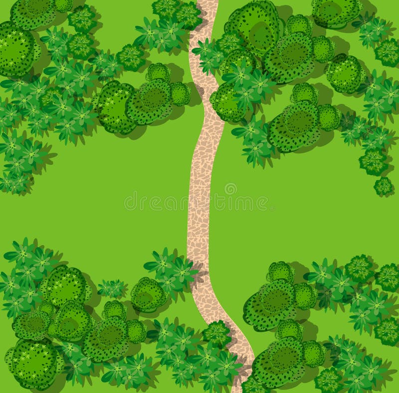 Top View of the Countryside with Forest Stock Vector - Illustration of ...