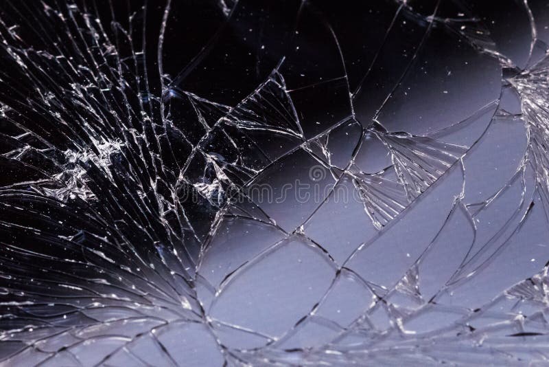 Cracked Broken Mobile Screen Glass Texture Background Macro Stock Photo ...
