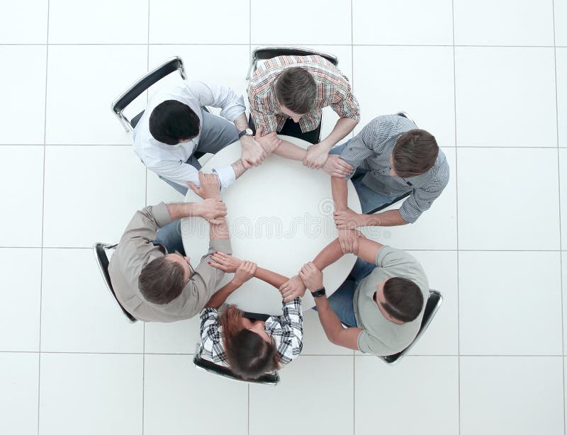 Top View.creative Team Showing Their Unity Stock Photo - Image of ...