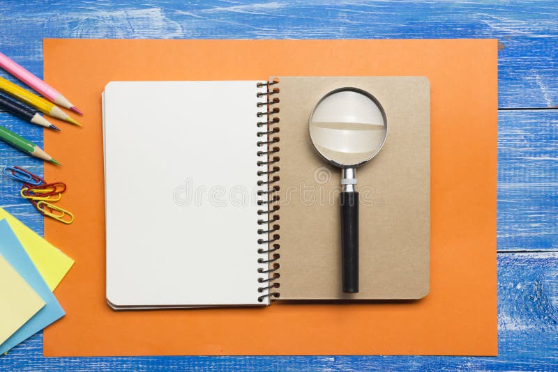 Top View of Creative Writing Concept with Pencils, Book, Notepad on ...