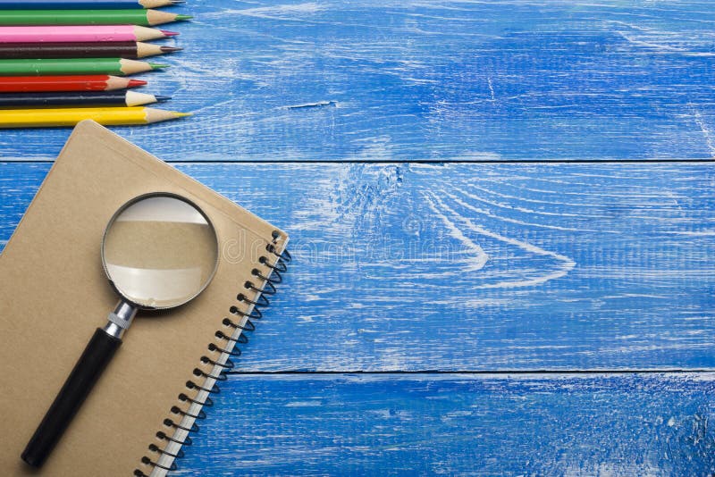 Top View of Creative Writing Concept with Pencils, Book, Notepad on ...