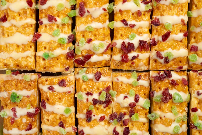 Top View Crispy Cakes at Horizontal Composition Stock Image - Image of ...