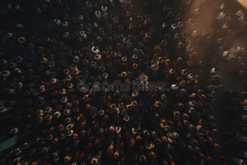 Top View of Crowd of People Watching Concert, Crowd in Open Air Concert ...