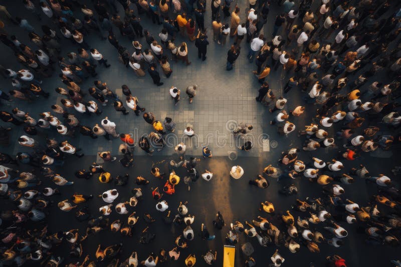 Top View of Crowd of People Watching Concert, Crowd in Open Air Concert ...