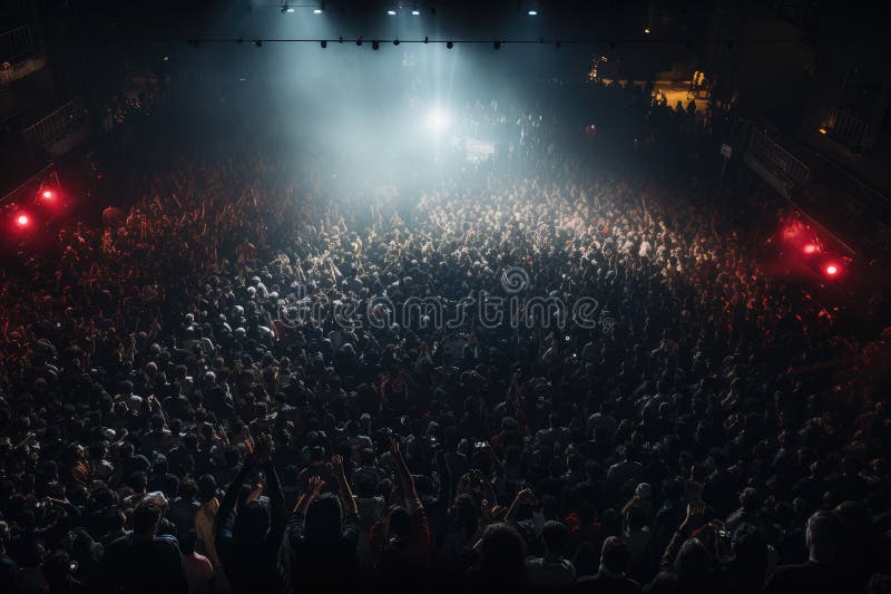 Top View of Crowd of People Watching Concert, Crowd in Open Air Concert ...