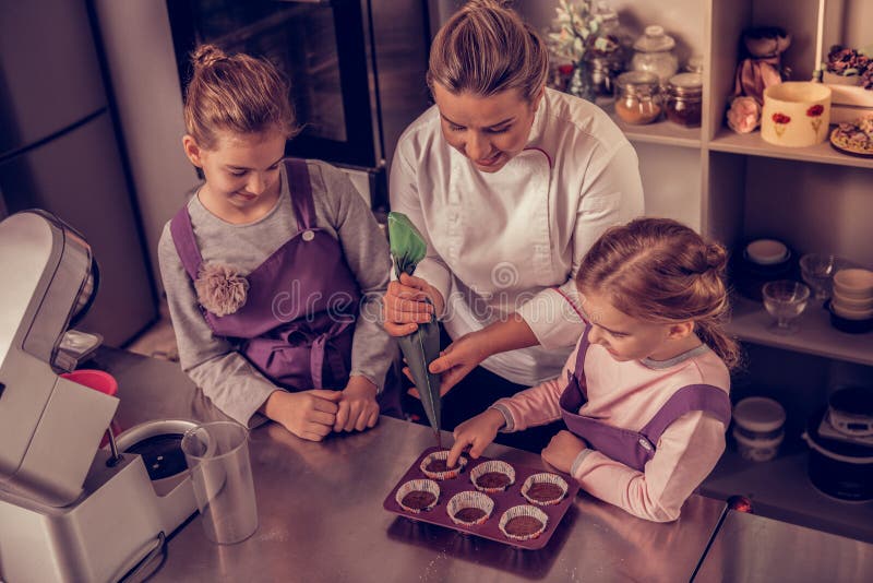 Top View of a Culinary Master Class Stock Photo - Image of adult, chef ...